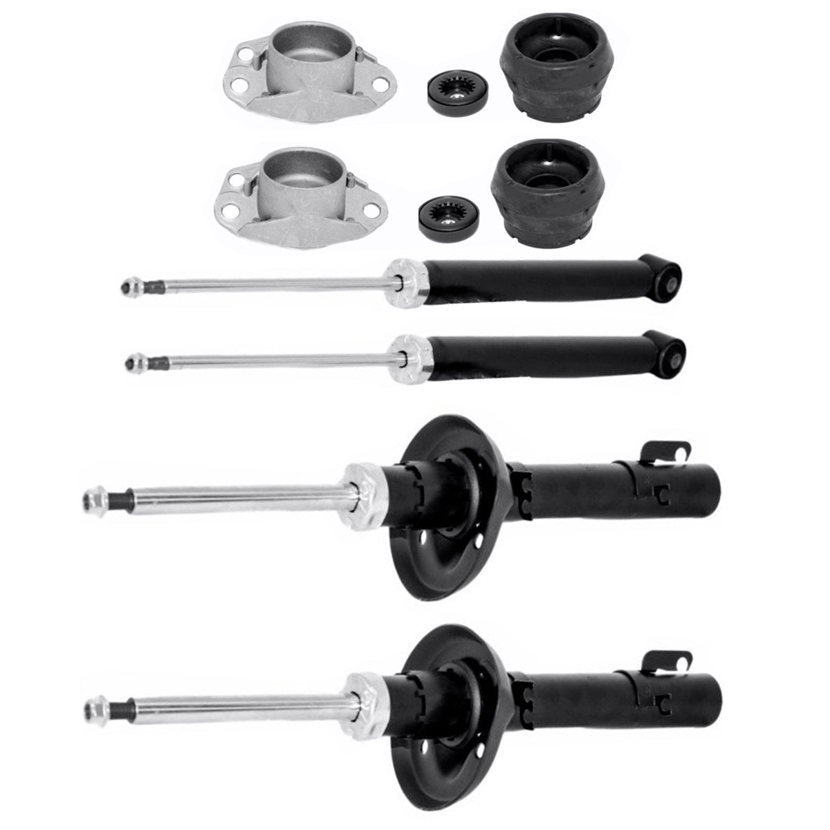 Amortiguadores Originales y Bases AG Seat Ibiza 6F (Buje 10 mm) 2018-2022 Delanteros y Traseros ...